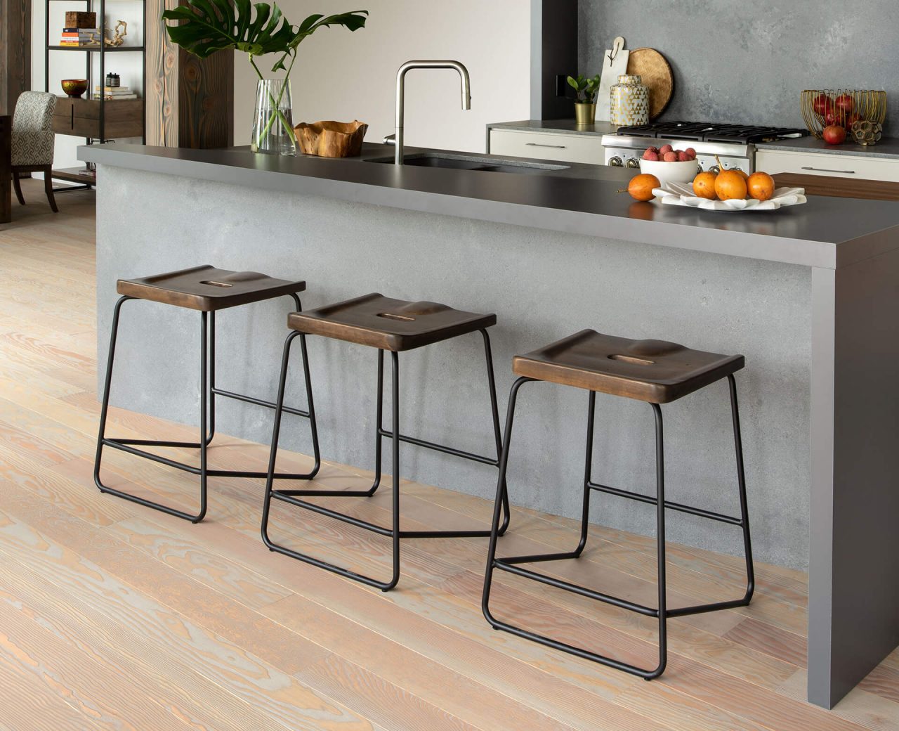 Wood stools - Counter, island kitchen - Canadel
